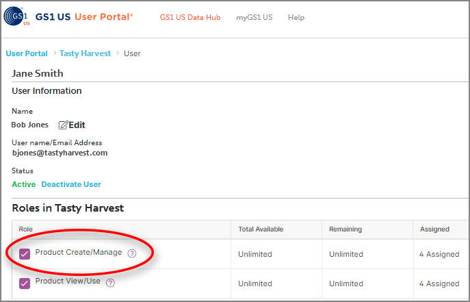 Managing Users and Roles in GS1 US User Portal | GS1 US